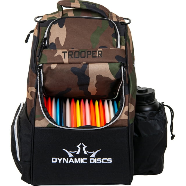 Dynamic Discs Trooper Portable Disc Golf Backpack with Mini Accessories Storage (Woodland ...