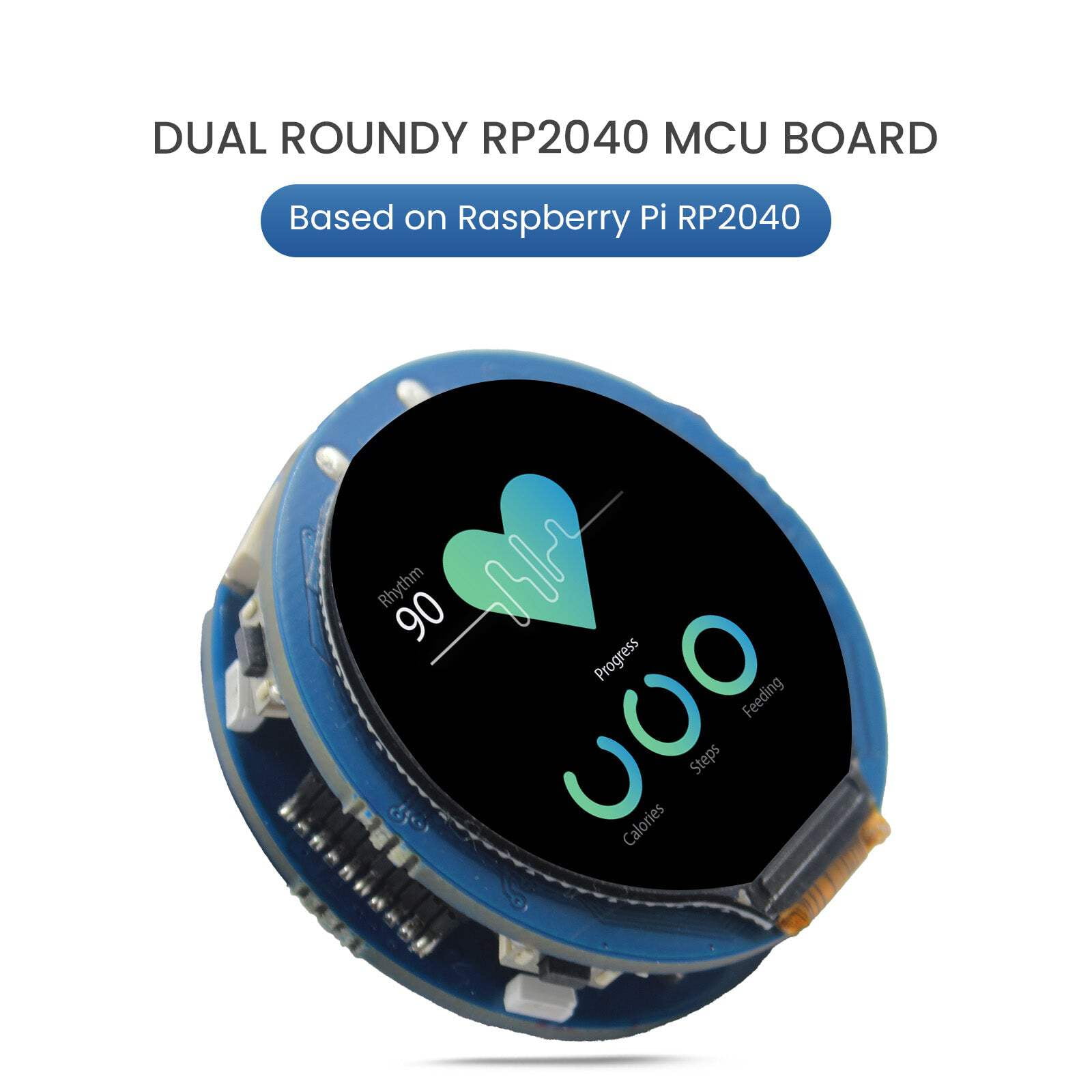 Dynamic Duo Display 1.28" Based On ESP32 RP2040 - [Roundy] - Walmart.com