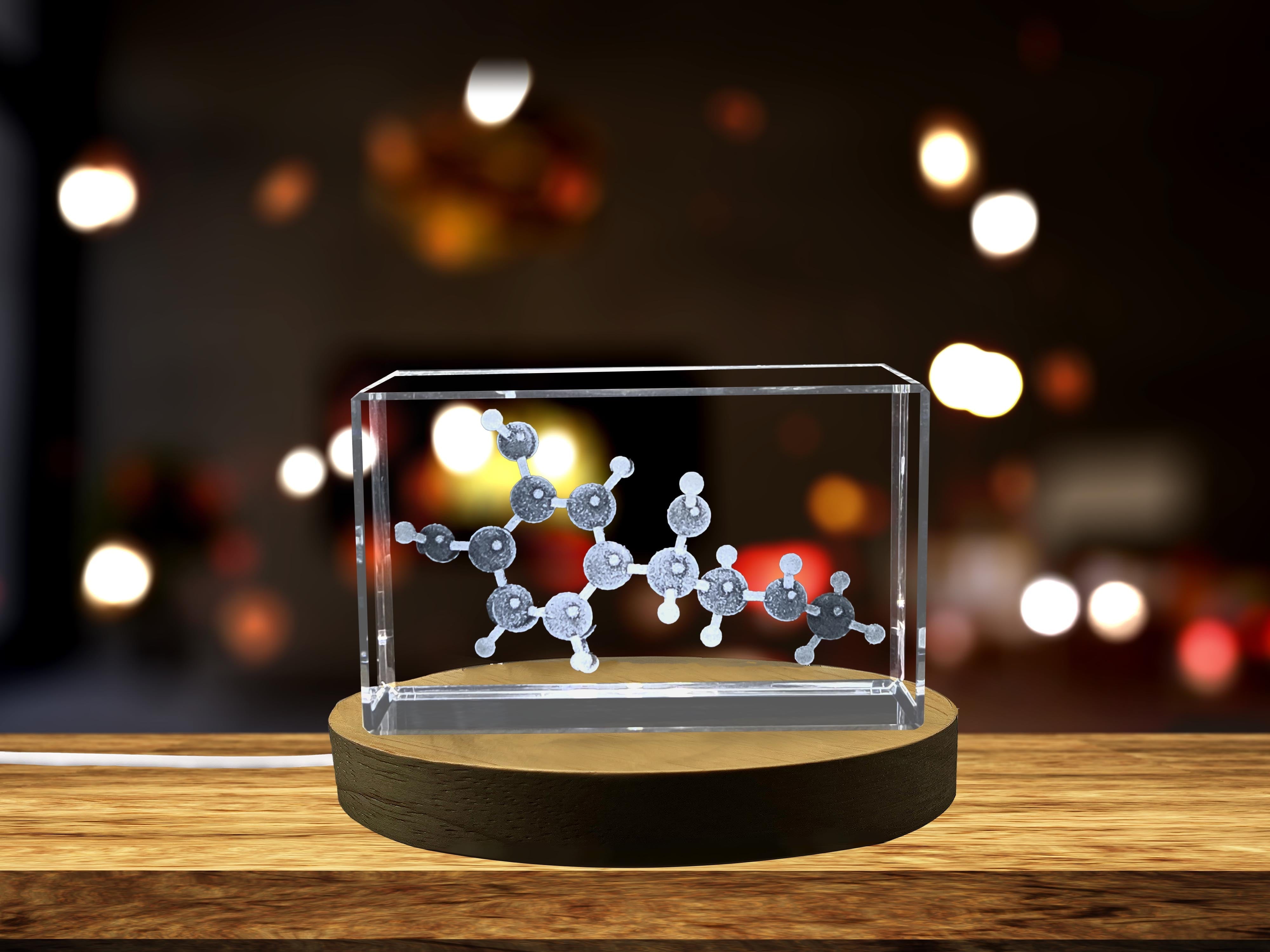 Dynamic Energy: 3D Engraved Crystal Adrenaline Molecule - Walmart.com