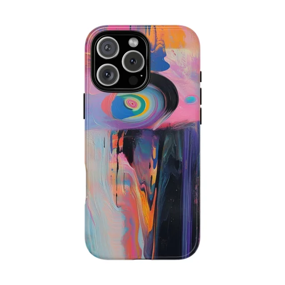 Dynamic Energy Pink Teal Blue Swirl Case for iPhone 17 11 12 13 14 15 ...