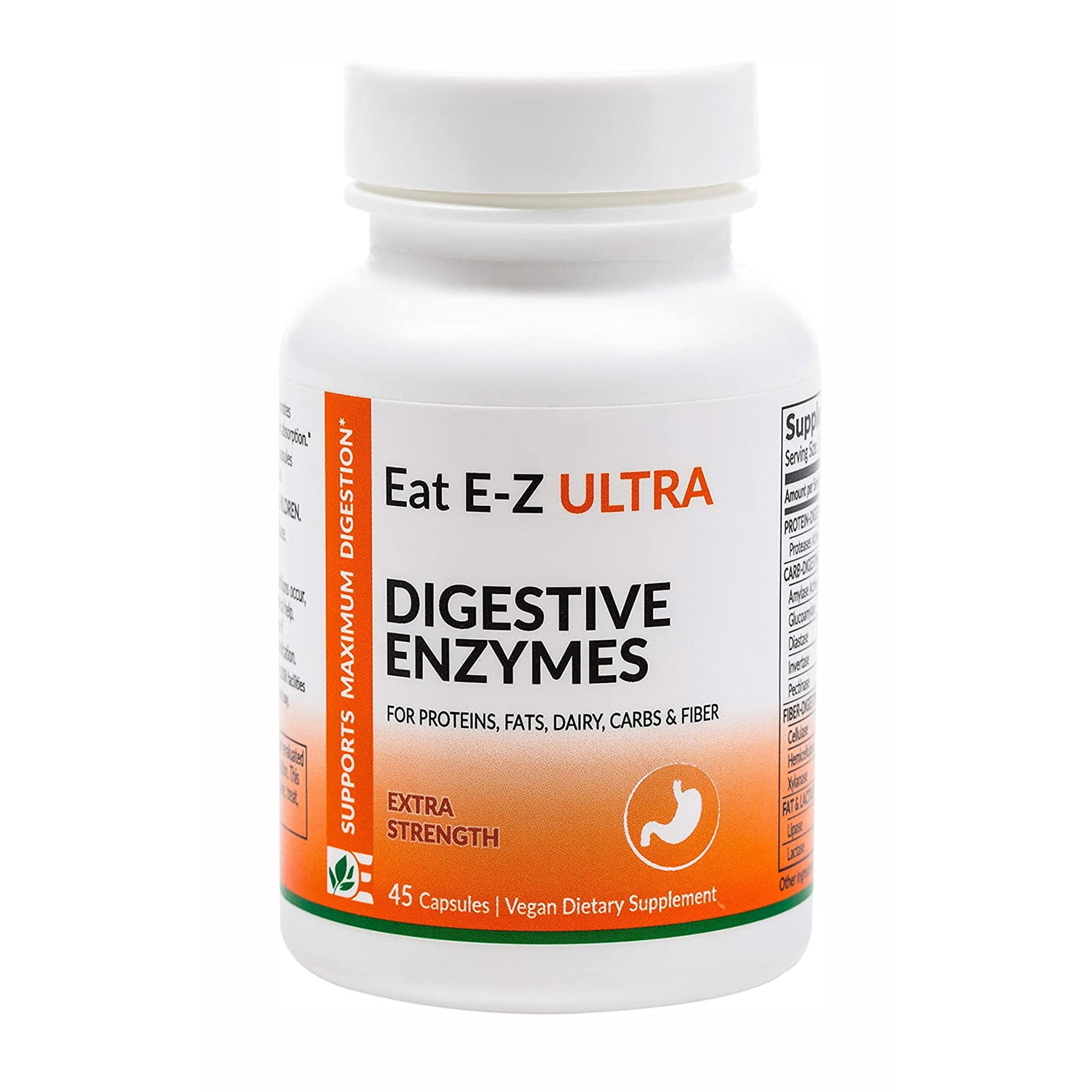 Dynamic Enzymes Eat E-Z Ultra Digestive Enzymes, 45 Capsules - Walmart.com