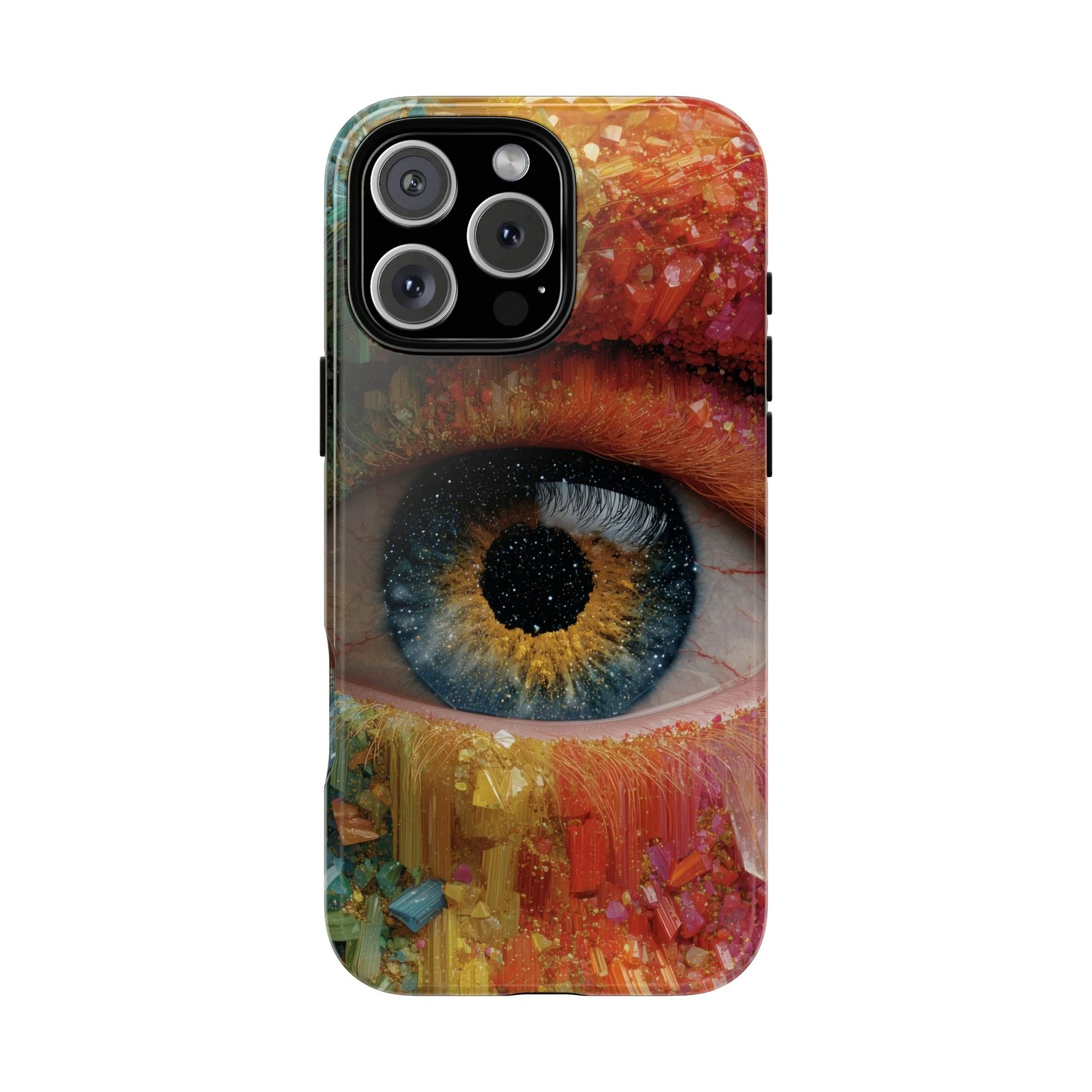Dynamic Eye Radiant Paint Iris Design Case for iPhone 17 11 12 13 14 15 ...