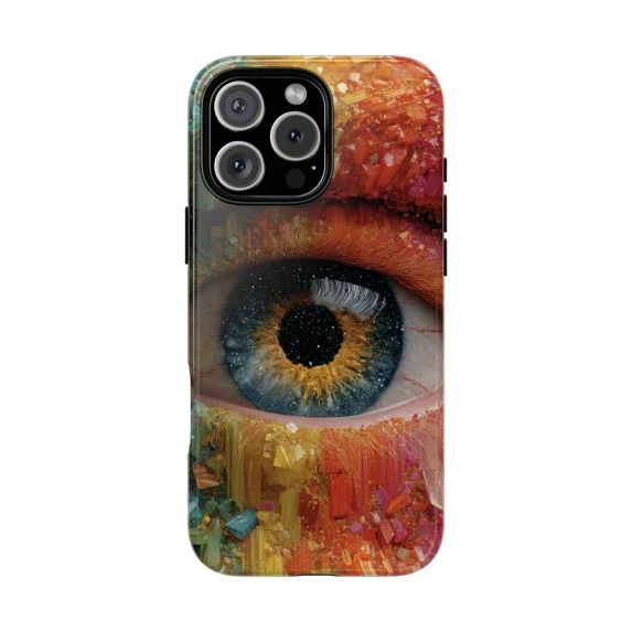 Dynamic Eye Radiant Paint Iris Design Case for iPhone 17 11 12 13 14 15 ...