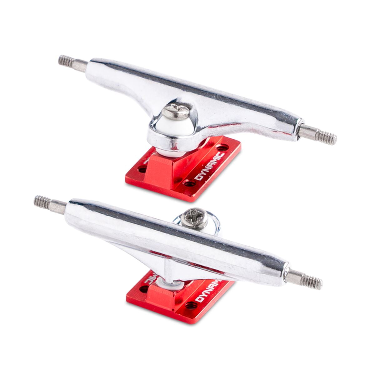 Dynamic Fingerboard Trucks - 32mm Chrome and Red - Walmart.com