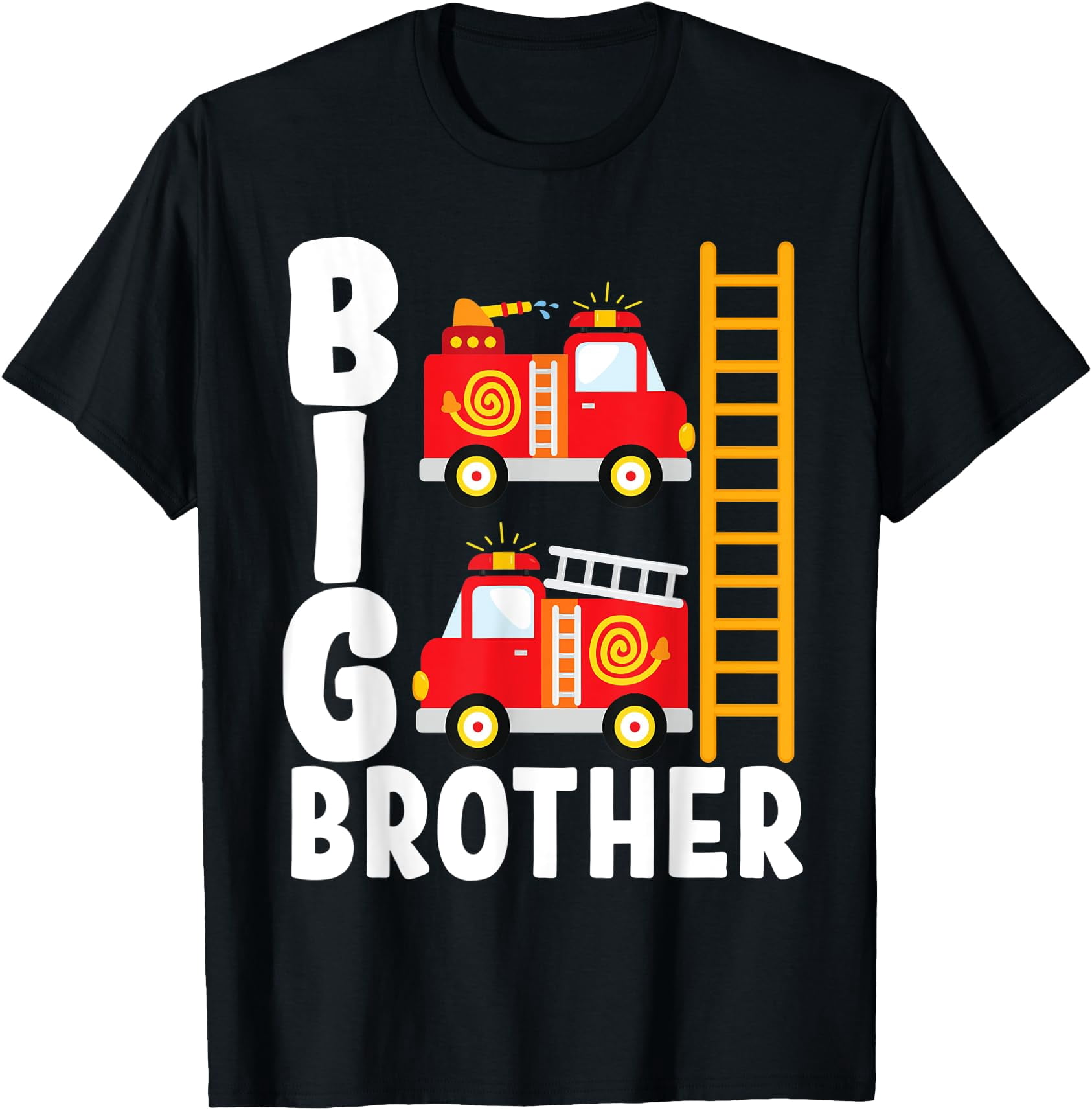 Dynamic Fire Truck Fire Engine Big Brother T-Shirt - Heroic Rescue ...