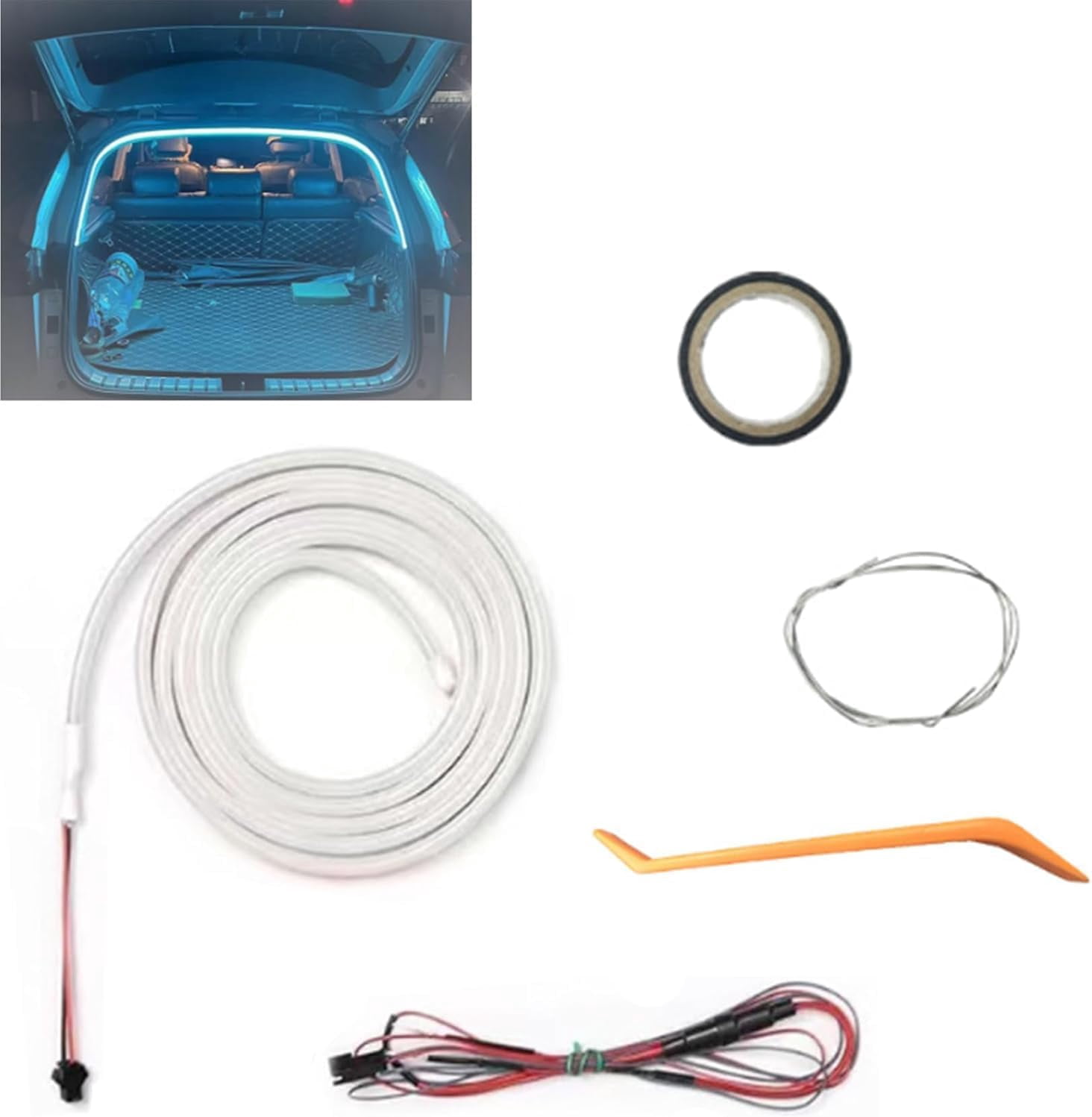 Dynamic Flowing Car Trunk Light Strip,Universal Flexible Cuttable Trunk ...