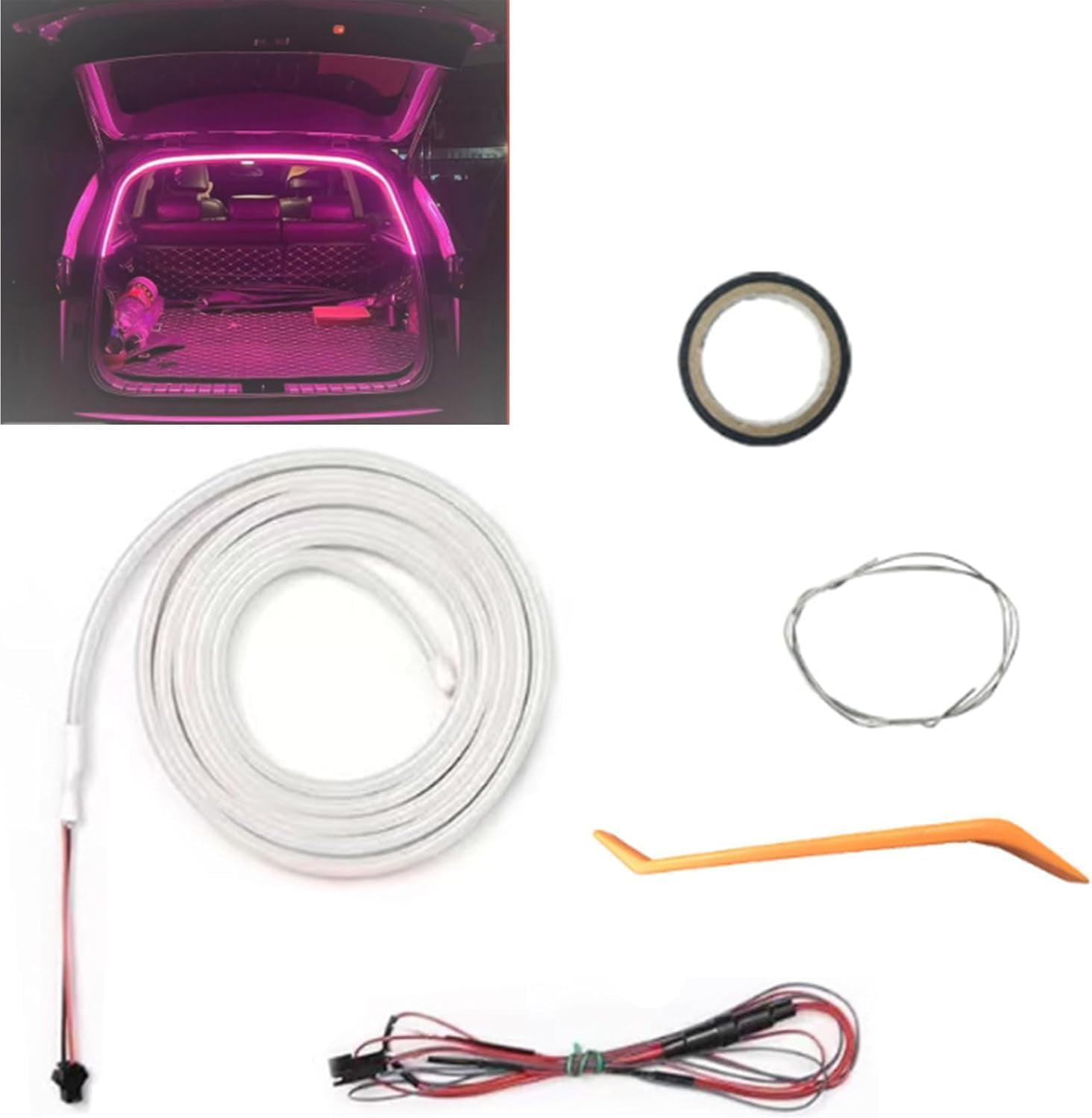 Dynamic Flowing Car Trunk Light Strip,Universal Flexible Cuttable Trunk ...