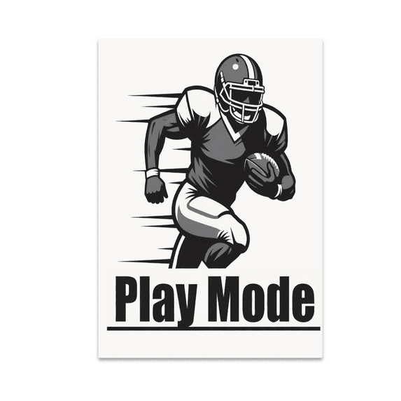 Dynamic Football Player Action Art - Sports Enthusiast - 13x19 Poster ...