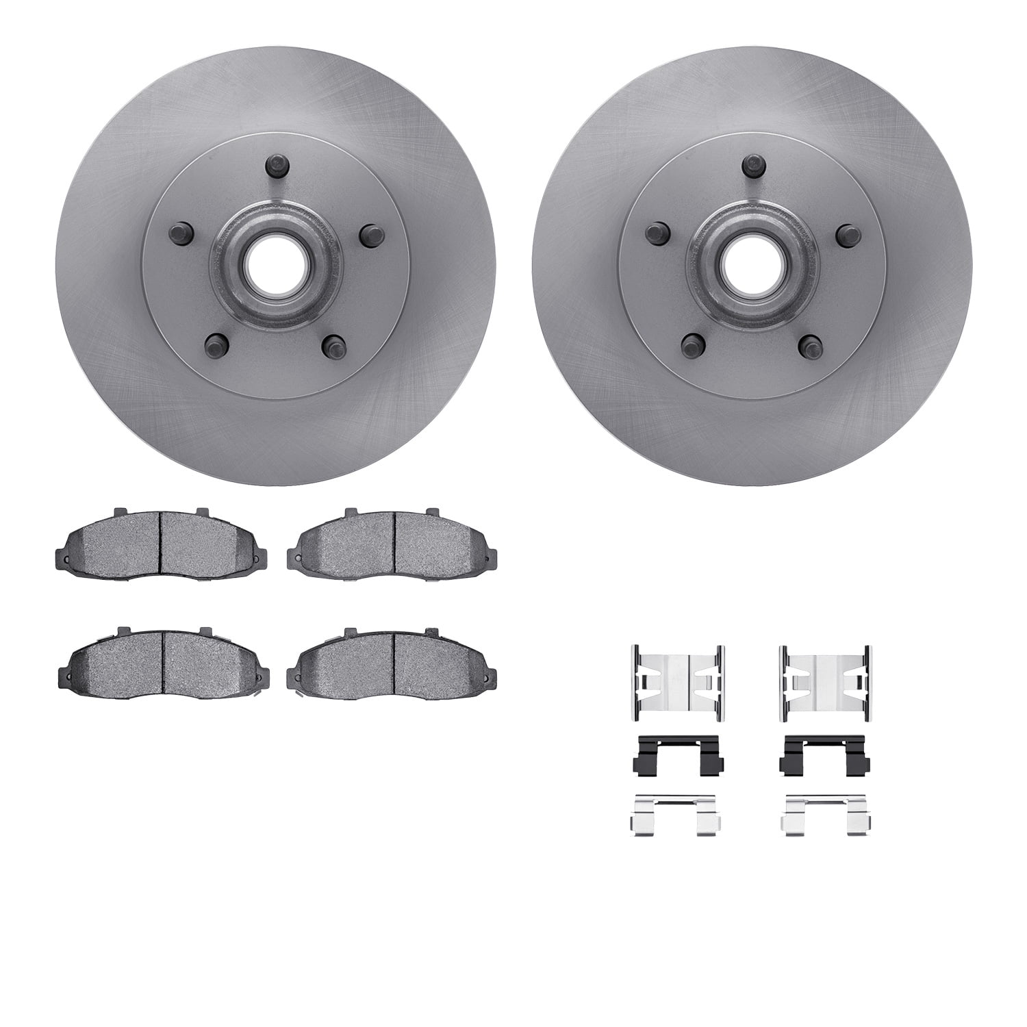 Dynamic Friction Company Front Brake Rotors with Heavy Duty Brake Pads ...
