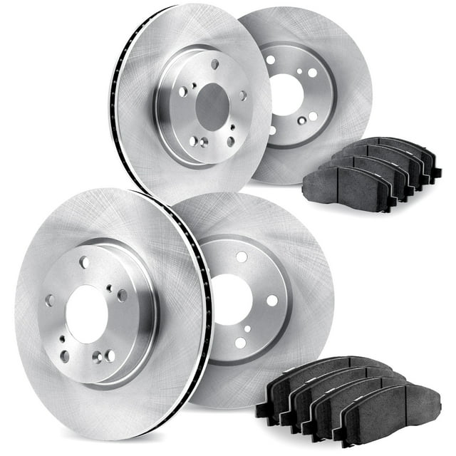 Dynamic Friction Company Front and Rear Brake Rotors with 5000 Advanced ...