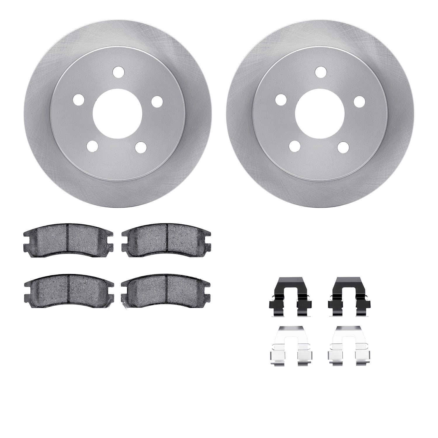 Dynamic Friction Company Rear Brake Rotors with 5000 Advanced Brake ...