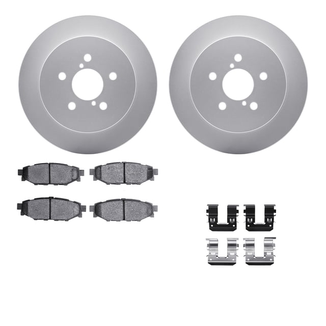 Dynamic Friction Company Rear Geospec Brake Rotors with 5000 Advanced ...