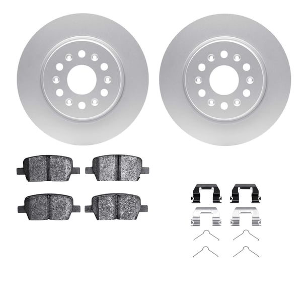 Dynamic Friction Company Rear Geospec Brake Rotors with 5000 Advanced ...