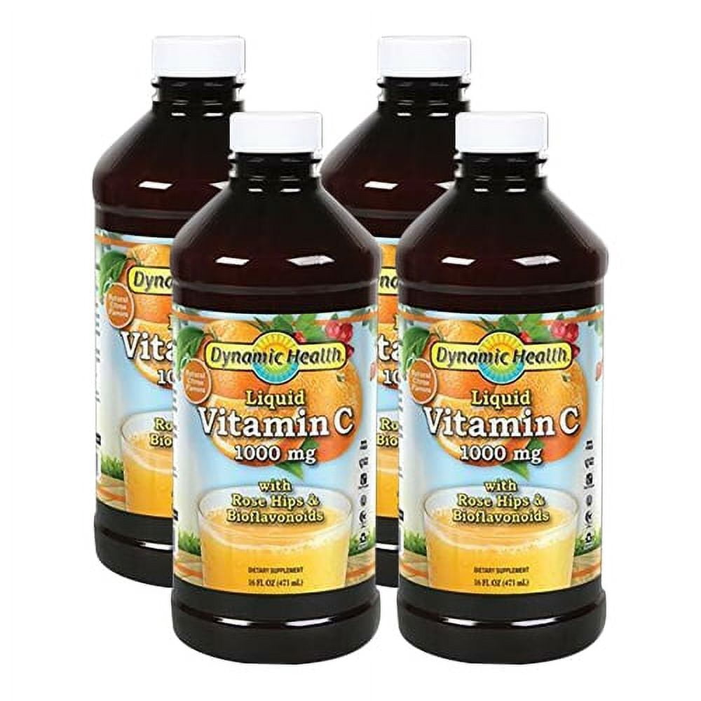 Dynamic Health Liquid Vitamin C with Rose Hips 16 oz ( 4 Pack ) - Walmart.com