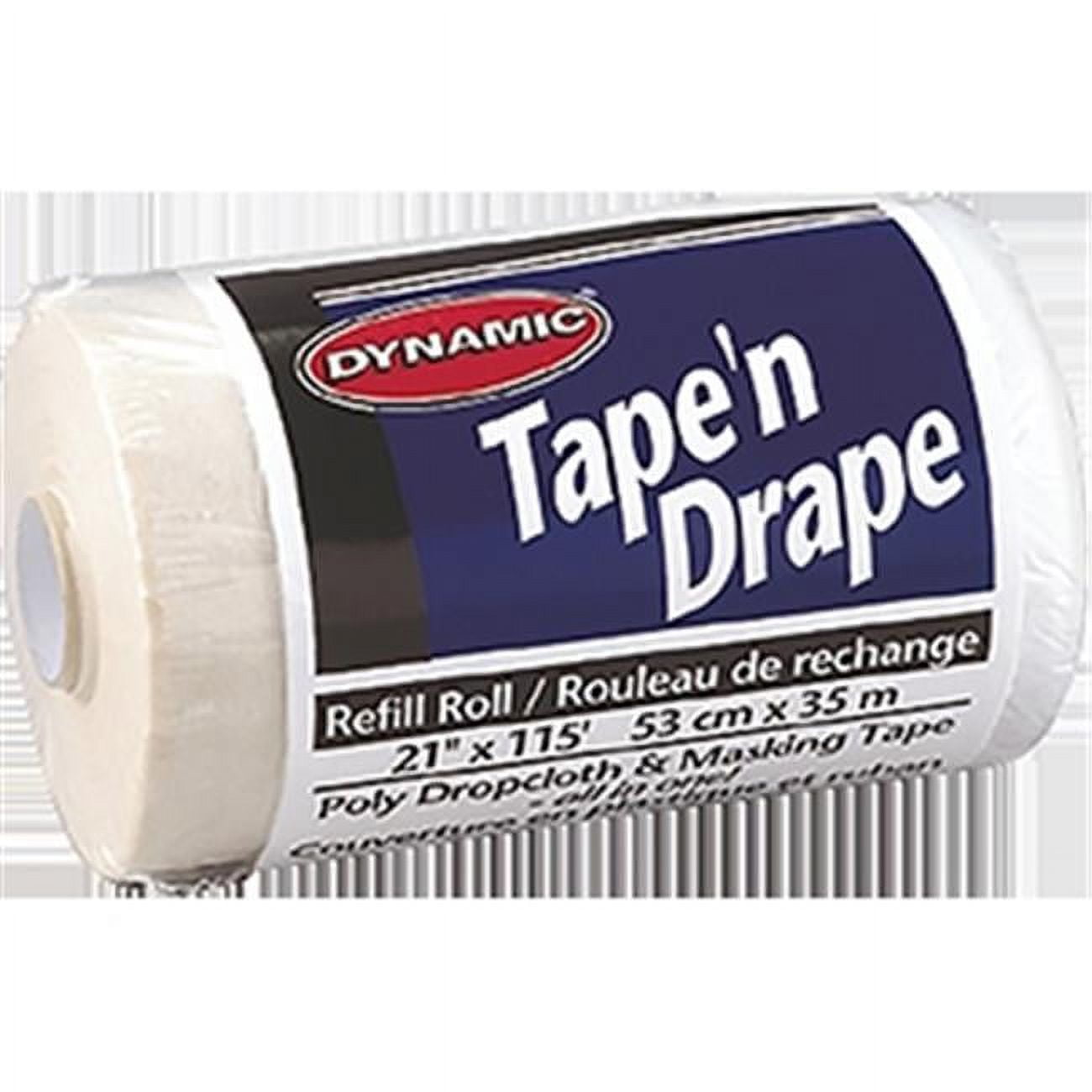 Dynamic LA21115R Tape n Drape Poly Paint Drop Cloth Refill Roll- 21 in ...