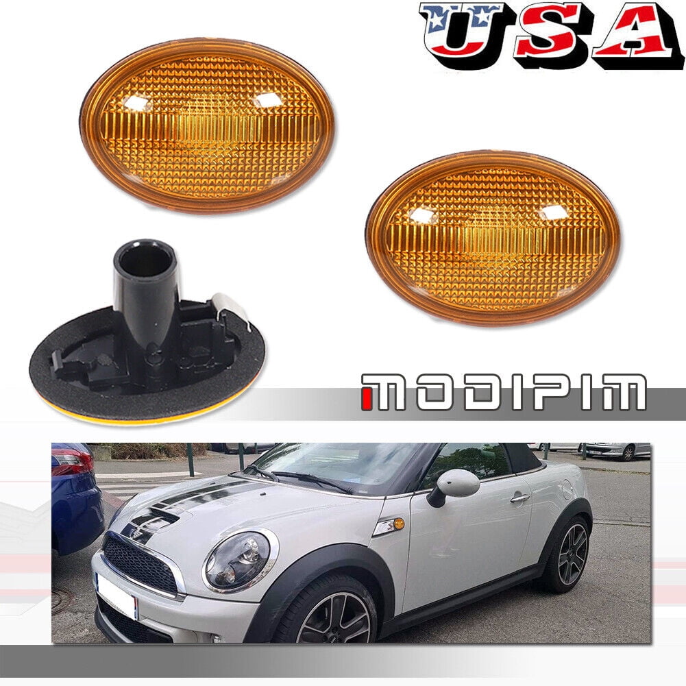 Suitable for 07-15 Mini Cooper R55 R56 R57 R58 R59 yellow amber lens ...