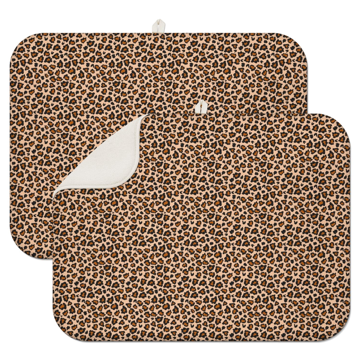 Dynamic Leopard Texture Dish Mat – Bold Animal Print Style, Fashion ...
