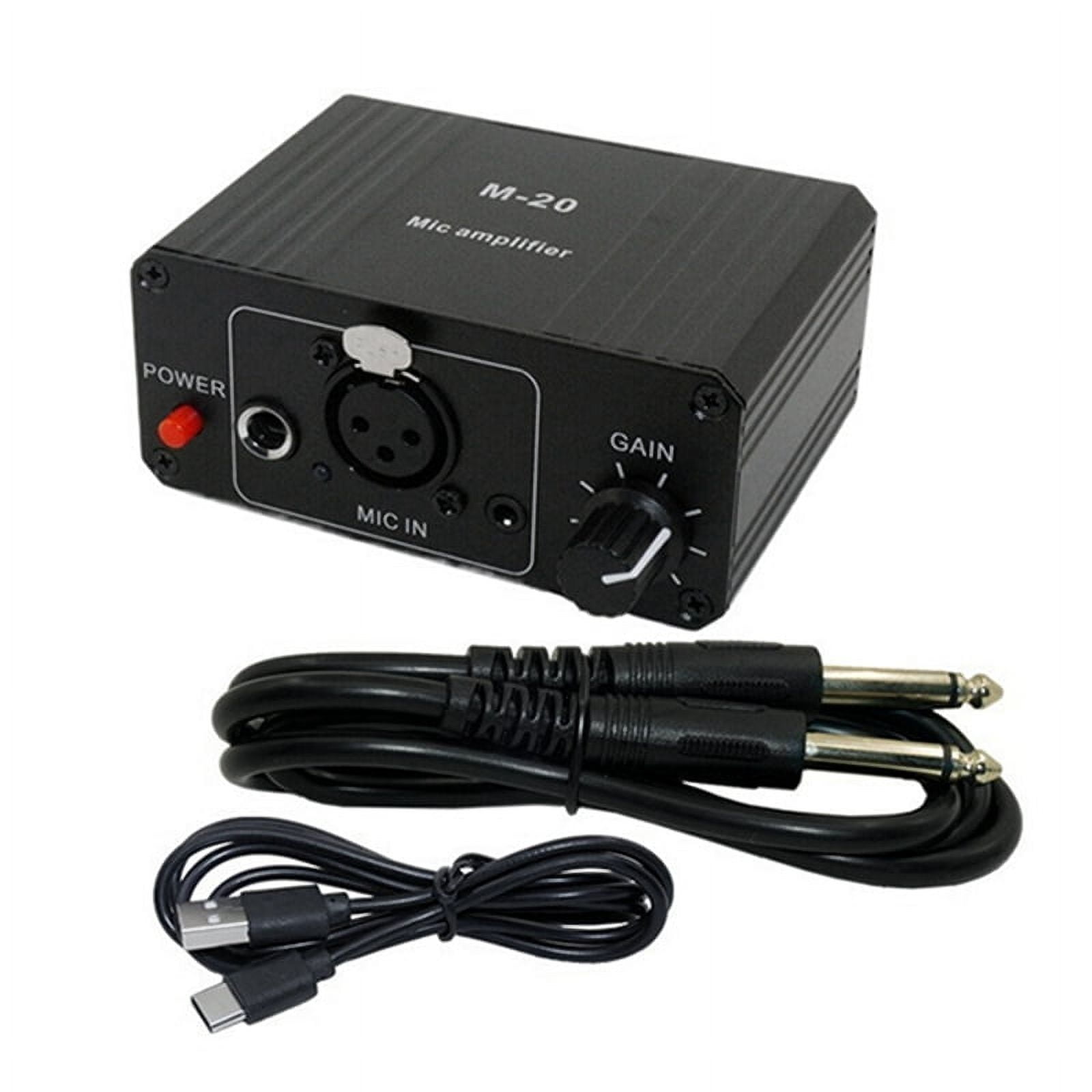Dynamic Microphone Condenser Mic Amplifier M-20 Audio 48V Phantom Power ...