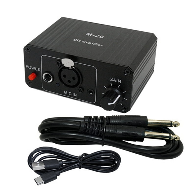 Dynamic Microphone Condenser Mic Amplifier M-20 Audio 48V Phantom Power ...