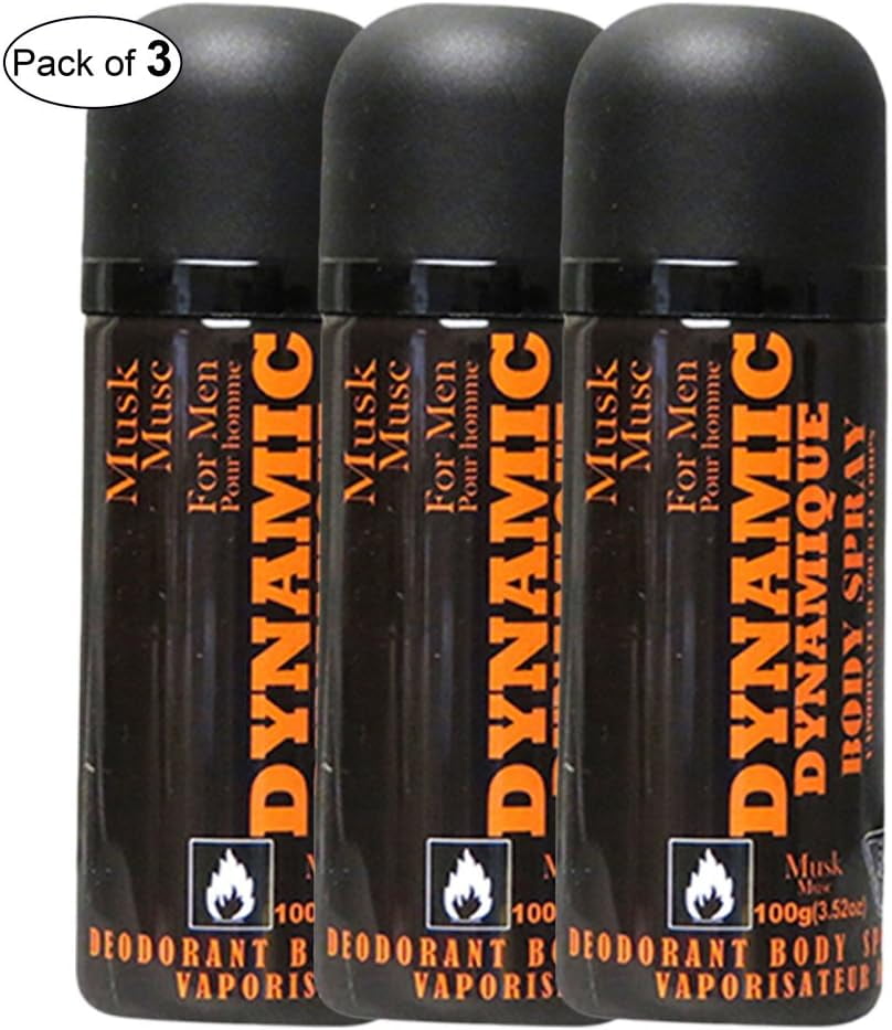 Dynamic Musk Body Spray For Men(100g) (Pack Of 3) - Walmart.com