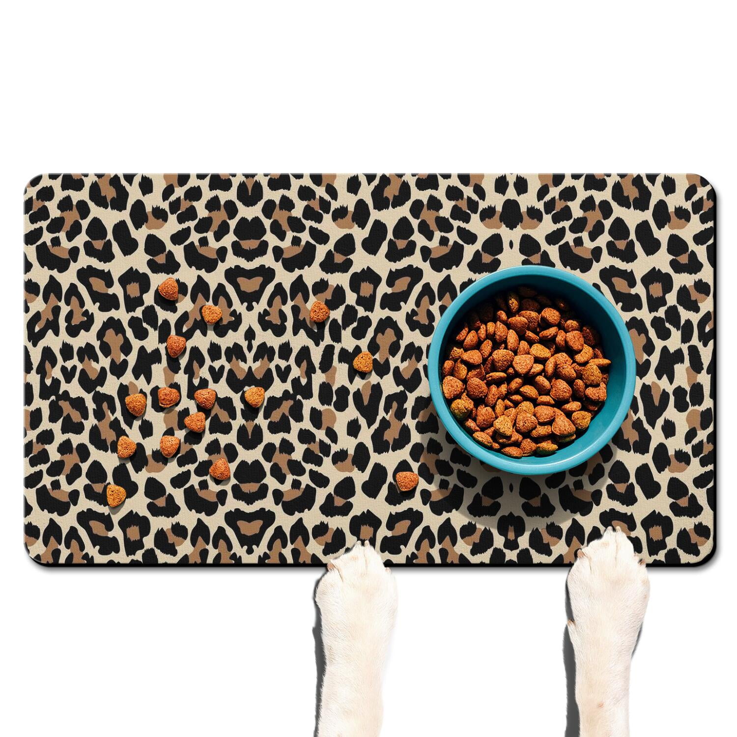 Dynamic Patchwork Leopard Dog Mat - Unique Animal Pattern Design - Non ...
