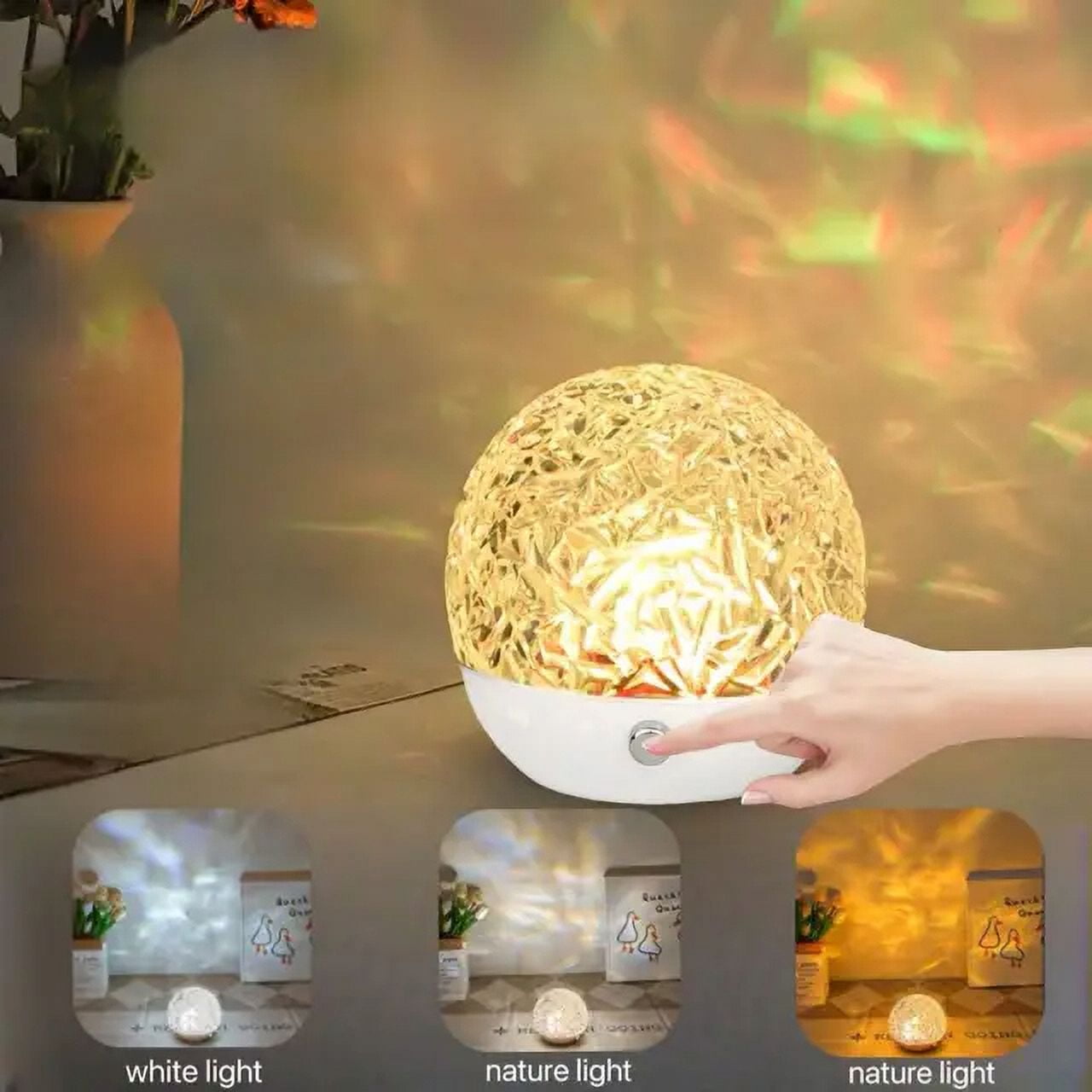 Dynamic Projection Lamp Water Ripple Light Crystal Led Bedroom Rgb ...