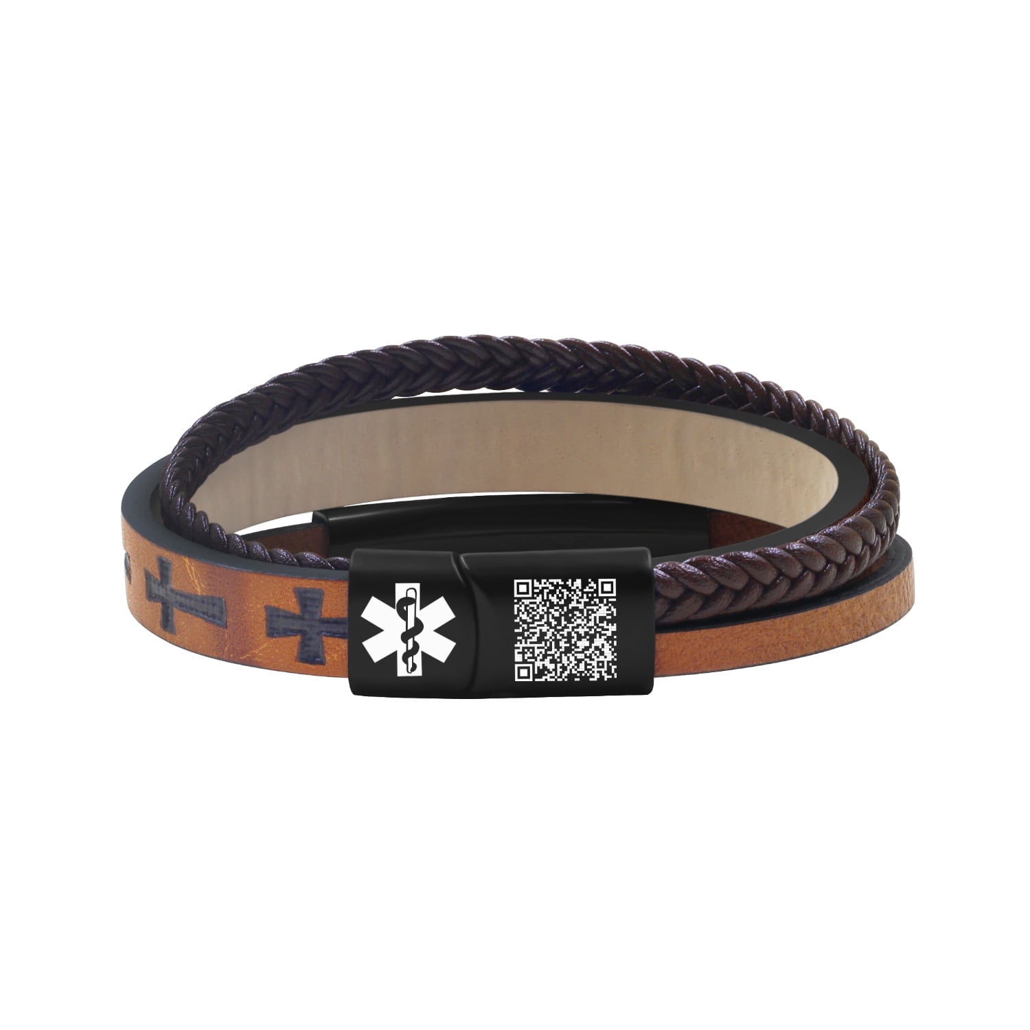 Dynamic QR Code Medical Alert Bracelet for Men Scan to Update Medical ...