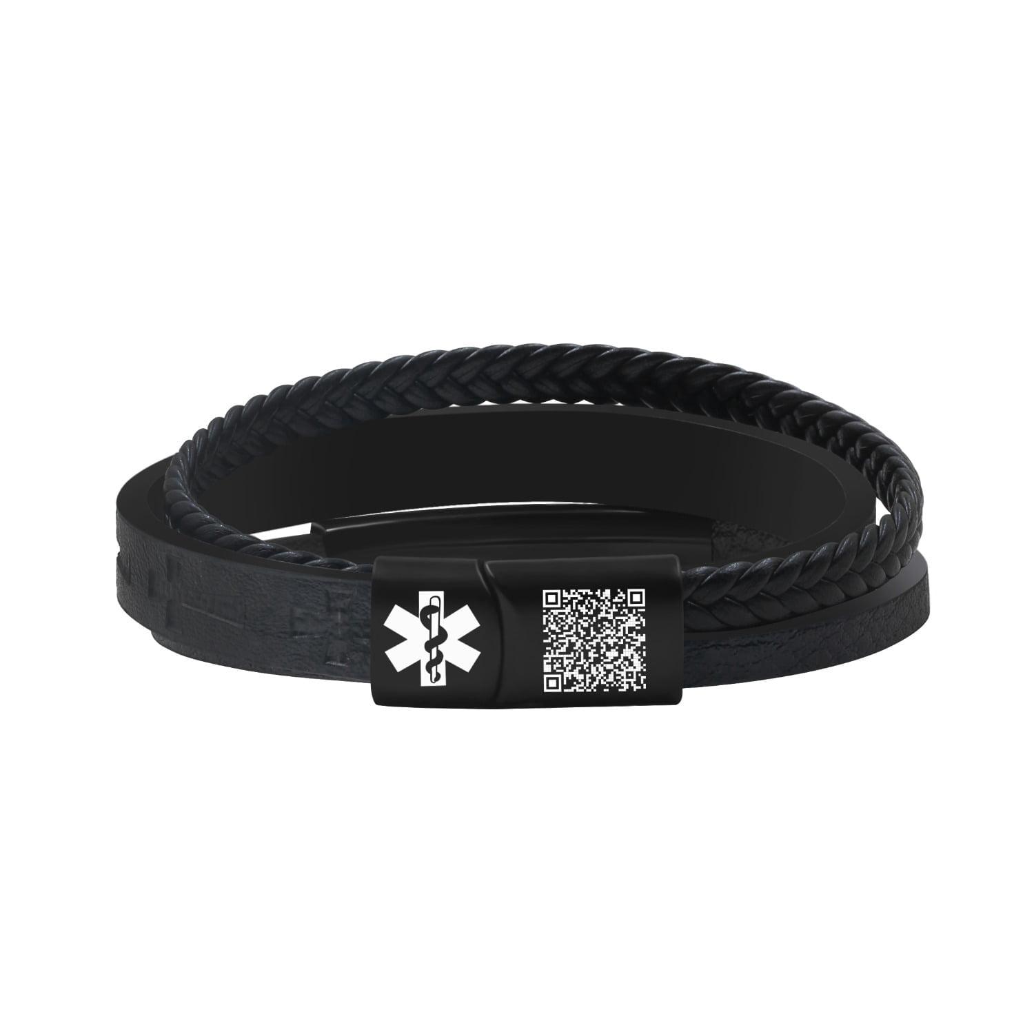 Dynamic QR Code Medical Alert Bracelet for Men Scan to Update Medical ...