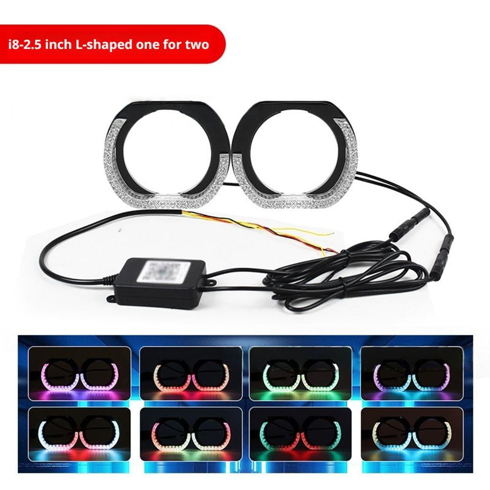 Dynamic RGB Angel Eyes – Bluetooth APP Control LED Halo Sequential ...