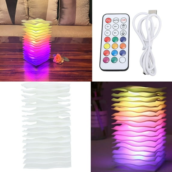 Dynamic RGB Table Lamp, 7 Colors, Flowing Effects, Touch Remote Control ...