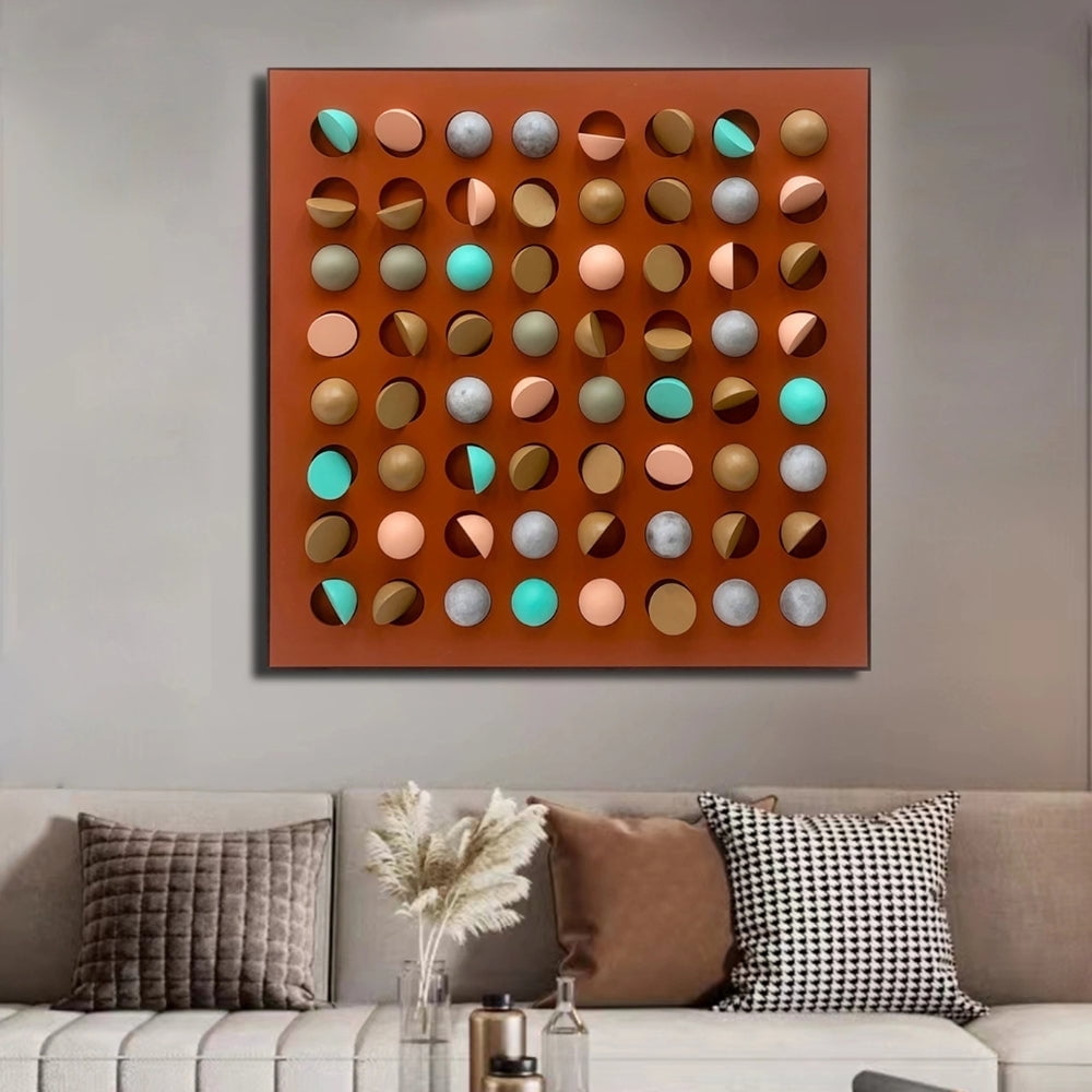Dynamic Rainbow Sphere Rhapsody: Colorful Large 3D Wall Art - Walmart.com