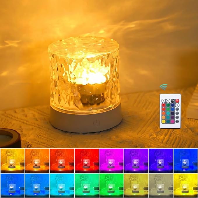 Dynamic Rotating Water Ripple Light, Ocean Wave Projector Night Light ...