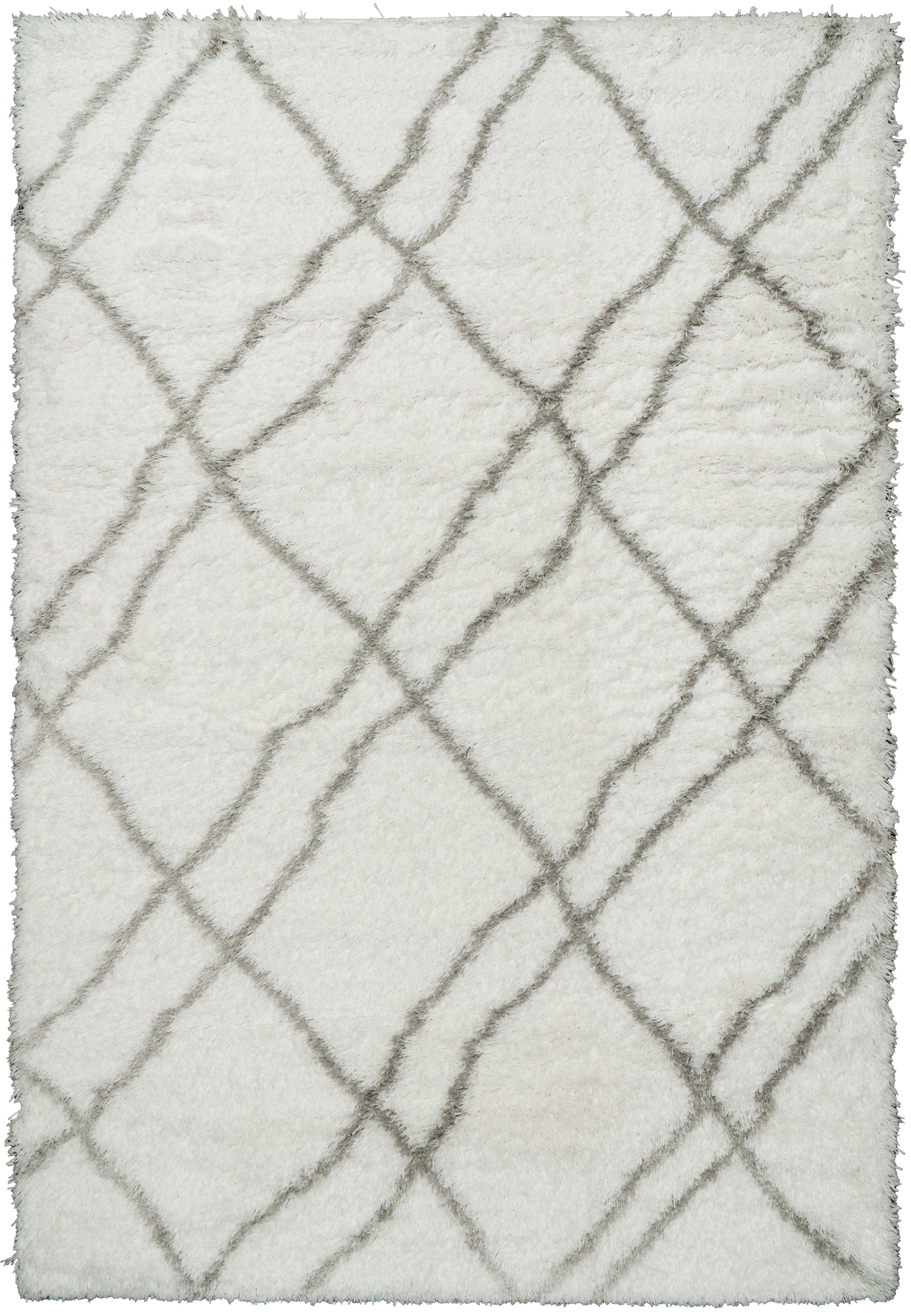 Dynamic Rugs Nordic Machine-made 7431 White/silver 2.7x5 Rectangle ...