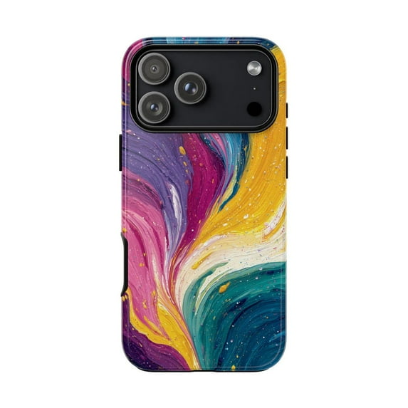 Dynamic Wave Stroke Pattern in Pink Blue with iPhone 17 16 15 14 13 12 ...