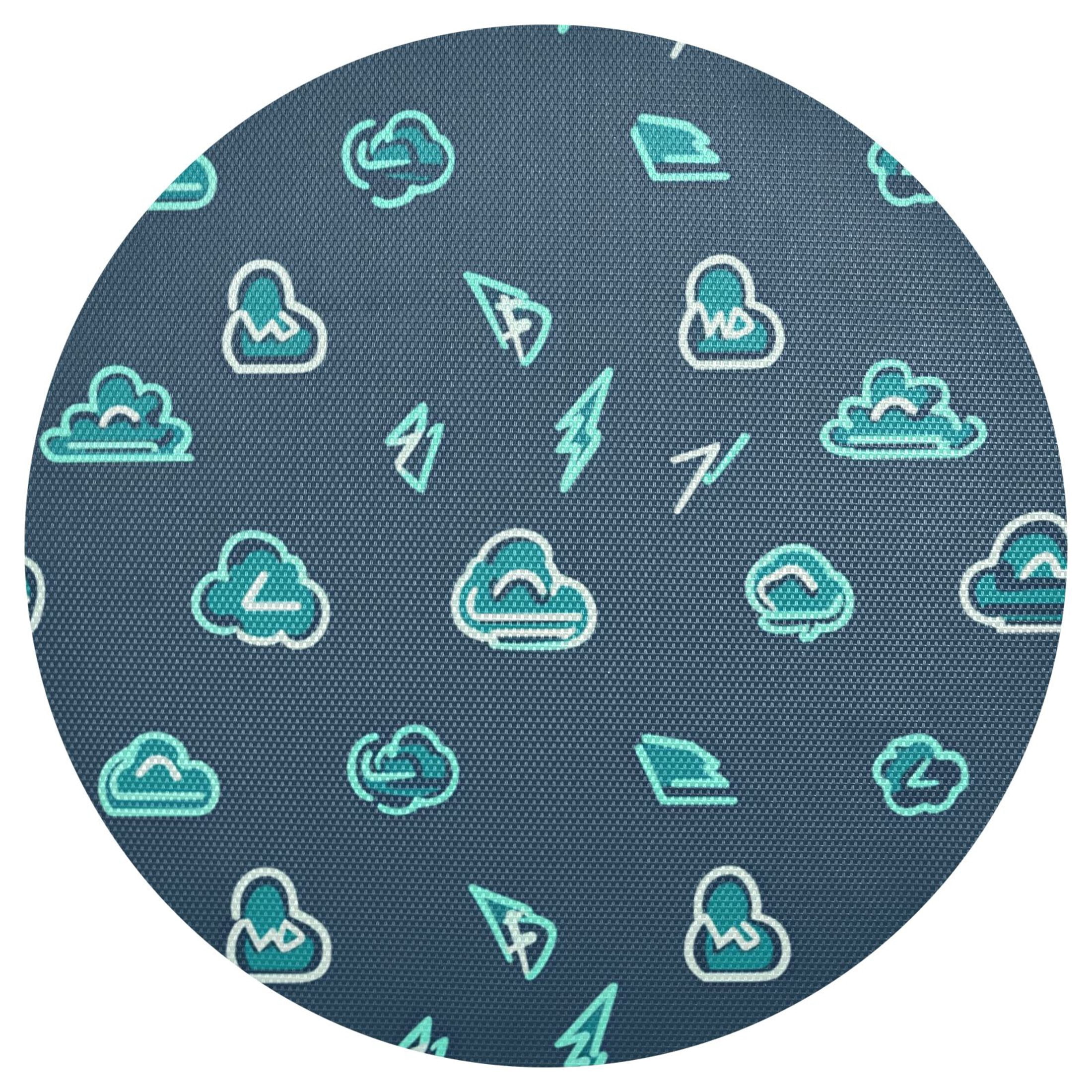 Dynamic Weather Symbols 6-Piece 15.4in Durable PVC Plate Mats, Heat ...