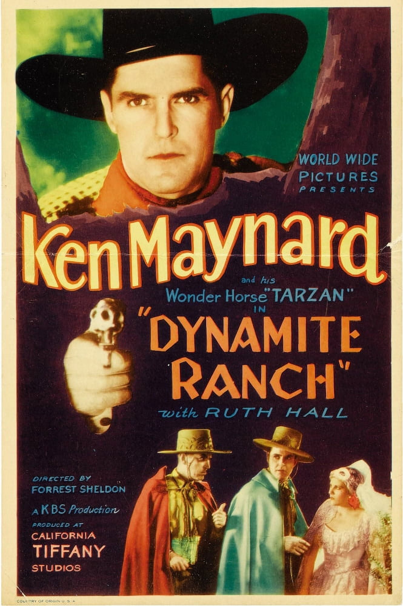 Dynamite Ranch Top: Ken Maynard On Midget Window Card 1932. Movie ...