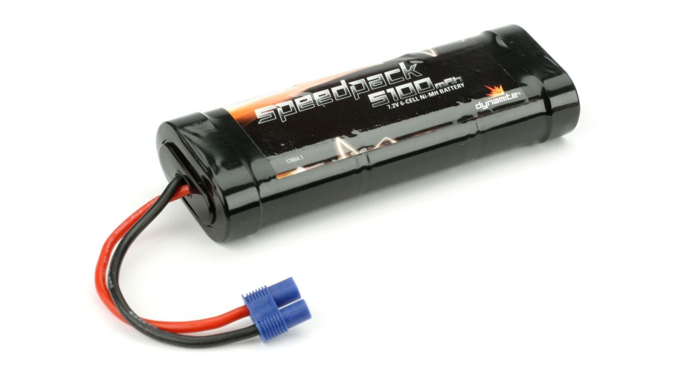 Dynamite Speedpack 7.2V 5100mAh NiMH 6-Cell Flat with EC3 Conn ...