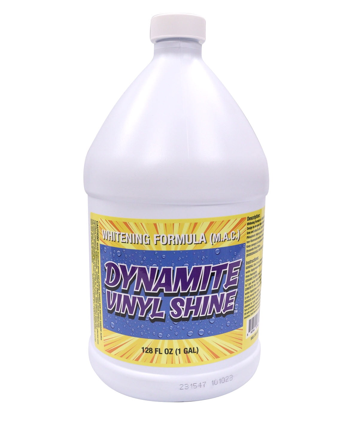Dynamite Vinyl Shine Brightening Cleaner for Party & Event Tents, 1 ...