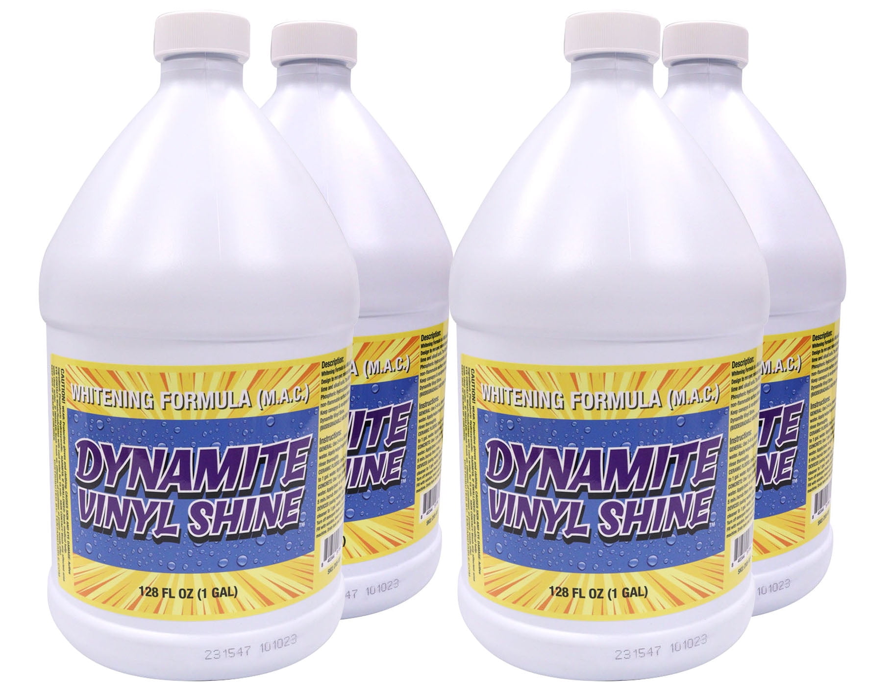 Dynamite Vinyl Shine Brightening Cleaner for Party & Event Tents, 4 ...