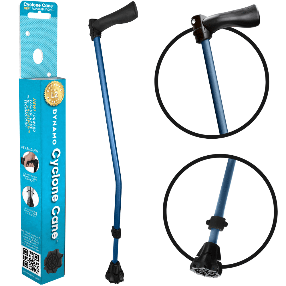 Dynamo Cyclone Cane (BLUE) - The Best Cane Ever- Designed for Stability ...