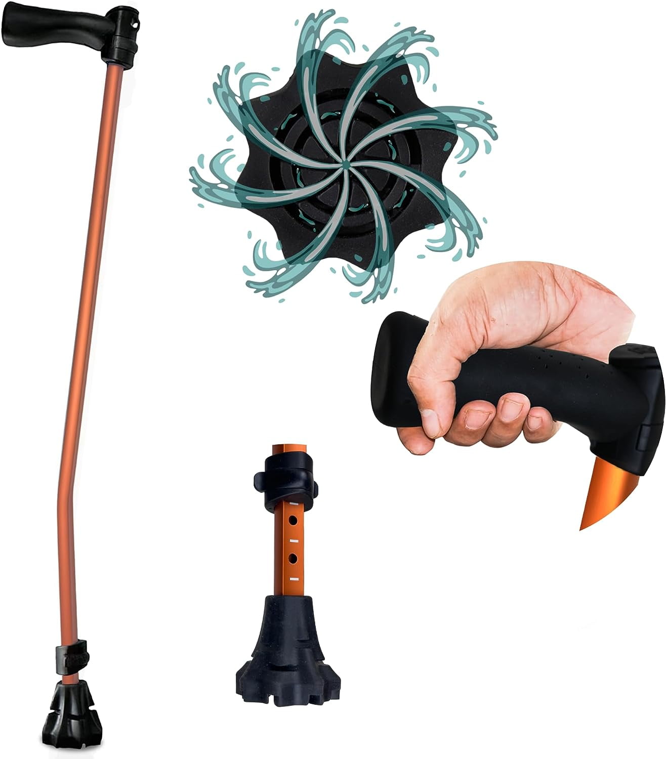 Dynamo Cyclone Cane - The Best Cane Ever - Designed for Stability and ...