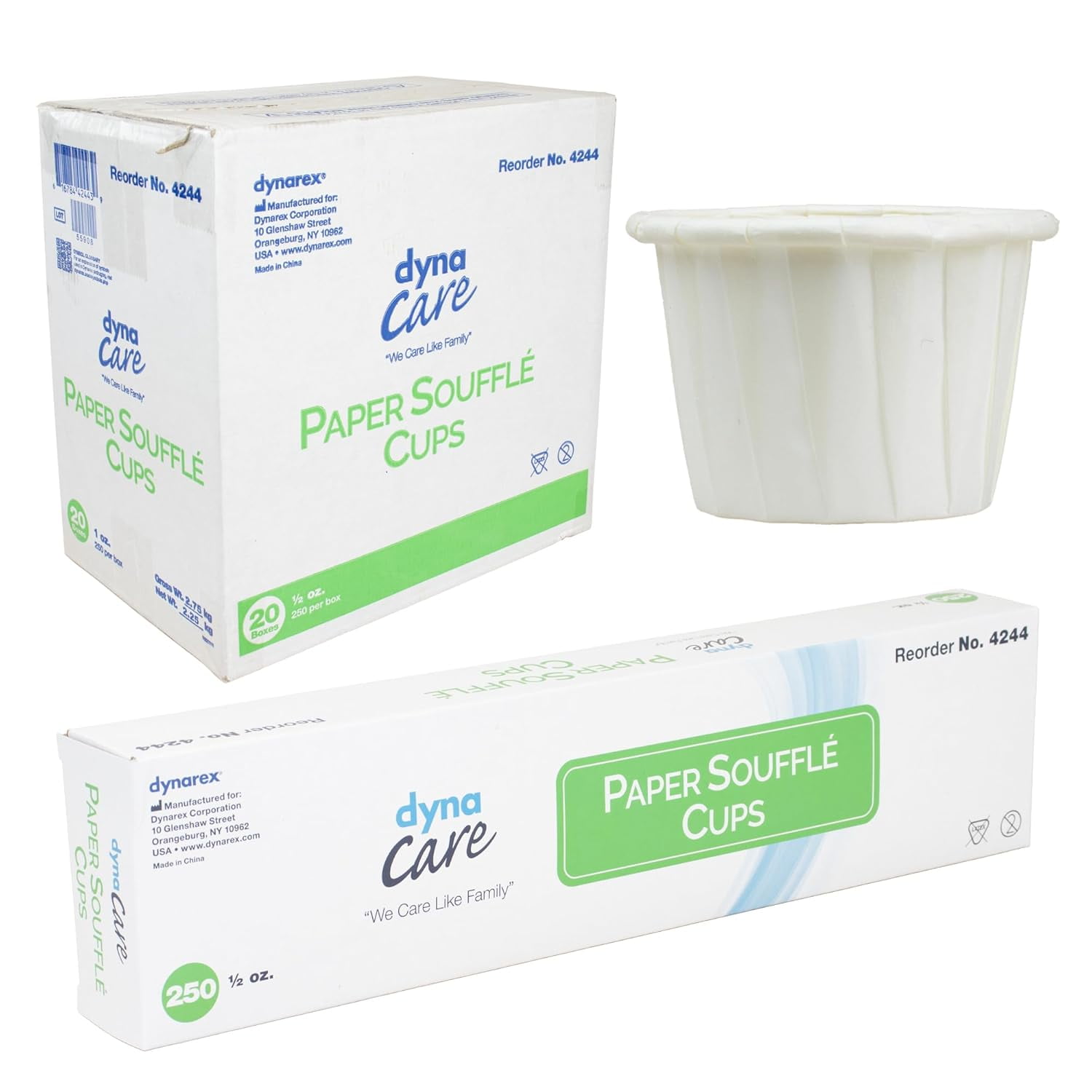 Dynarex 0.5 oz. Paper Souffle Cups - Pill Cups for Swallowing Pills ...