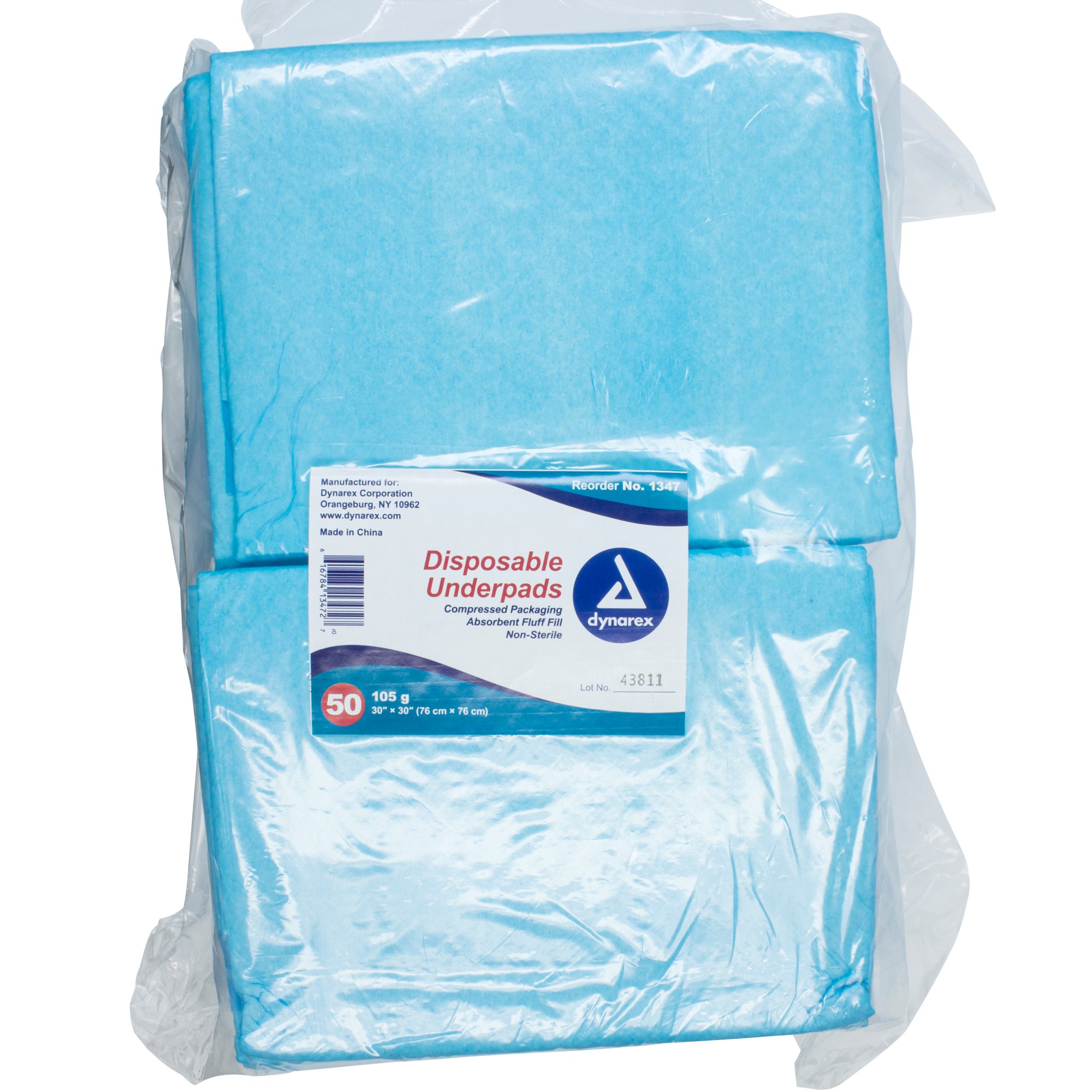 Dynarex 1347, Dynarex® Underpad, 50/PK (826639_PK) 13473101 - Walmart.com