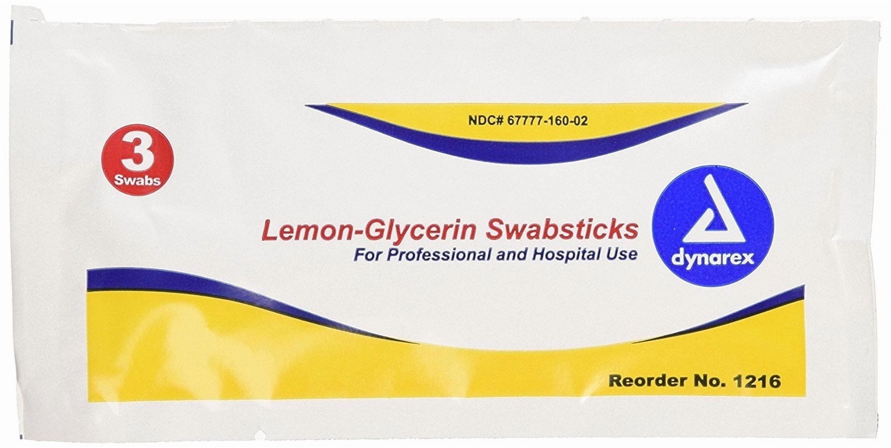 Dynarex Lemon-Glycerin Swabsticks, Oral Demulcent for Mouth and Throat ...