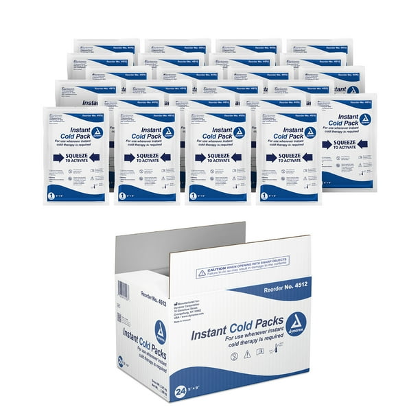 Dynarex Disposable Ice Packs for Injuries - Instant Cold Packs, First ...