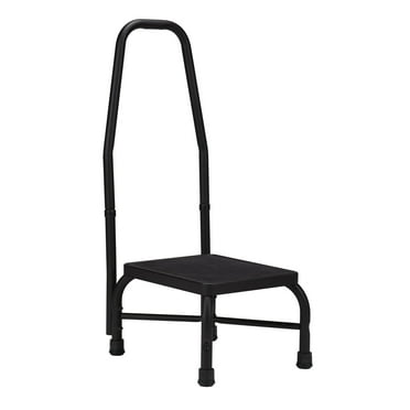 LivingSURE Lightweight Extra Wide Foldable Step Stool with Handle, 20 ...