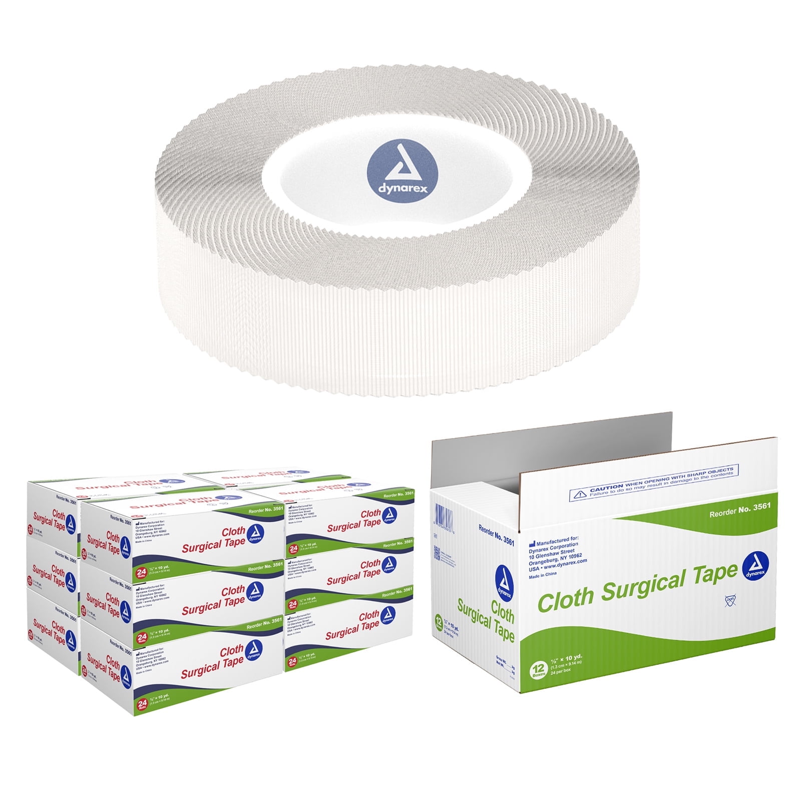 Dynarex Cloth Surgical Tape, Durable, Soft-Smooth Silky Fabric, Latex ...