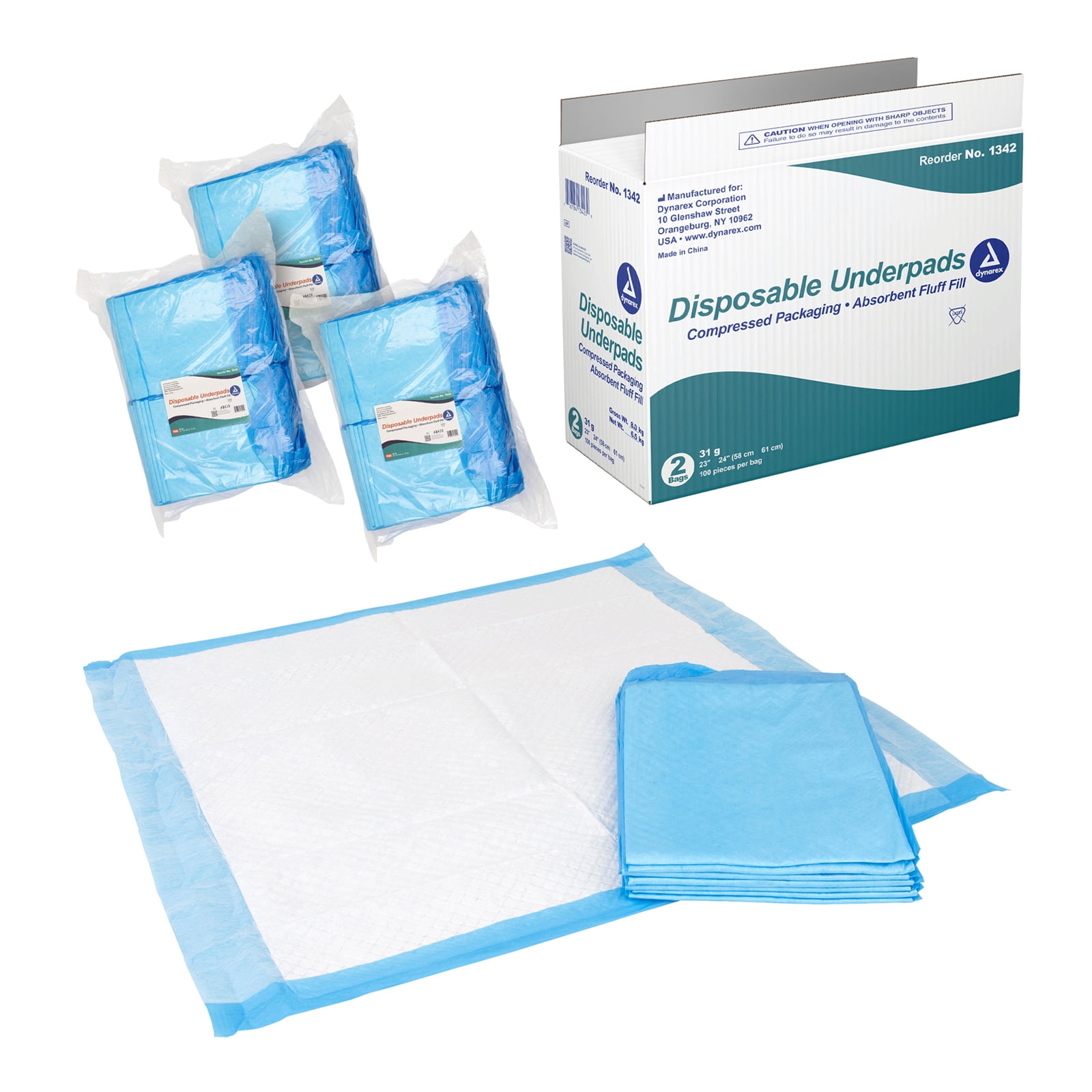 Dynarex Disposable Underpads, Medical-Grade Incontinence Bed Pads to ...