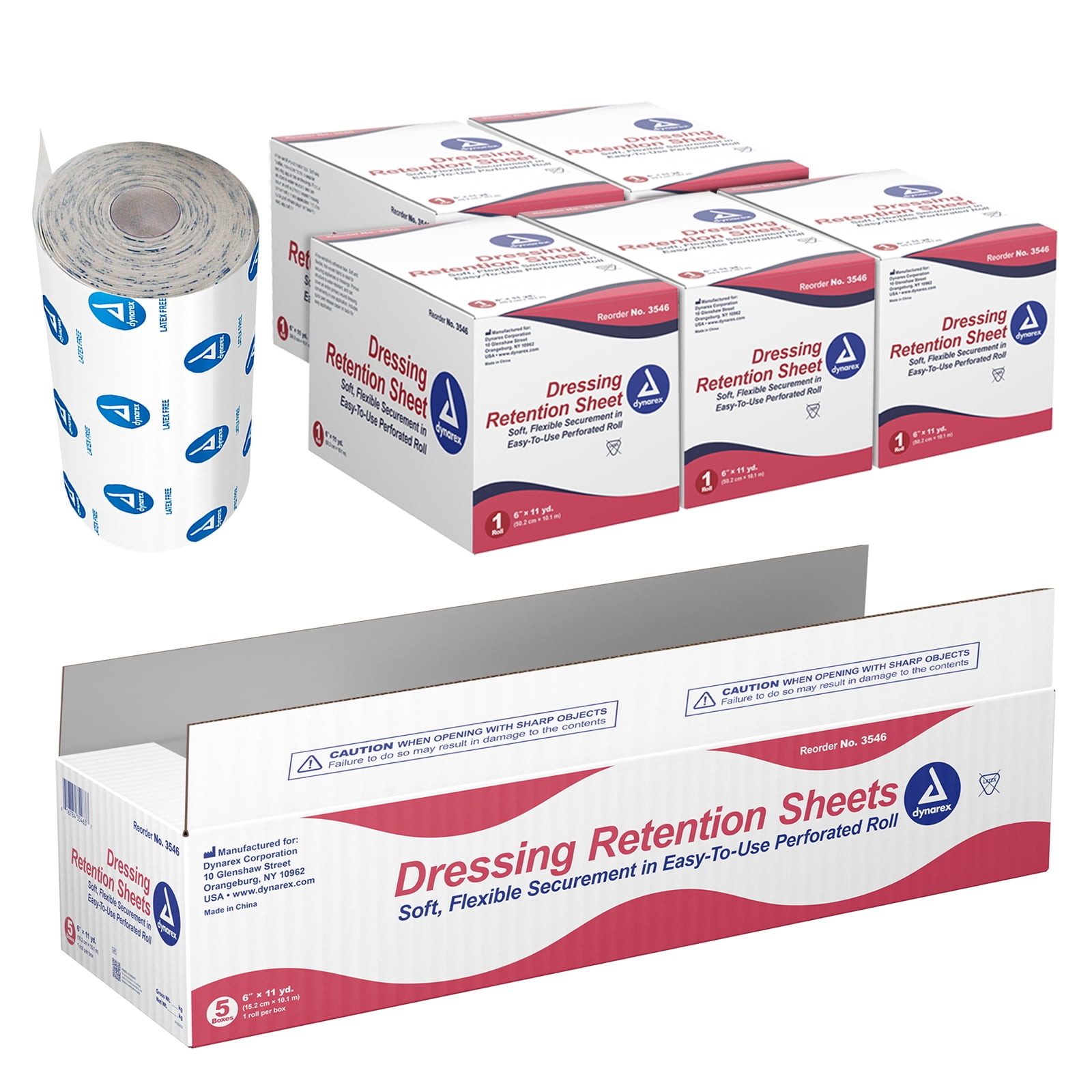 Dynarex Dressing Retention Sheet - Adhesive Waterproof Medical Tape ...