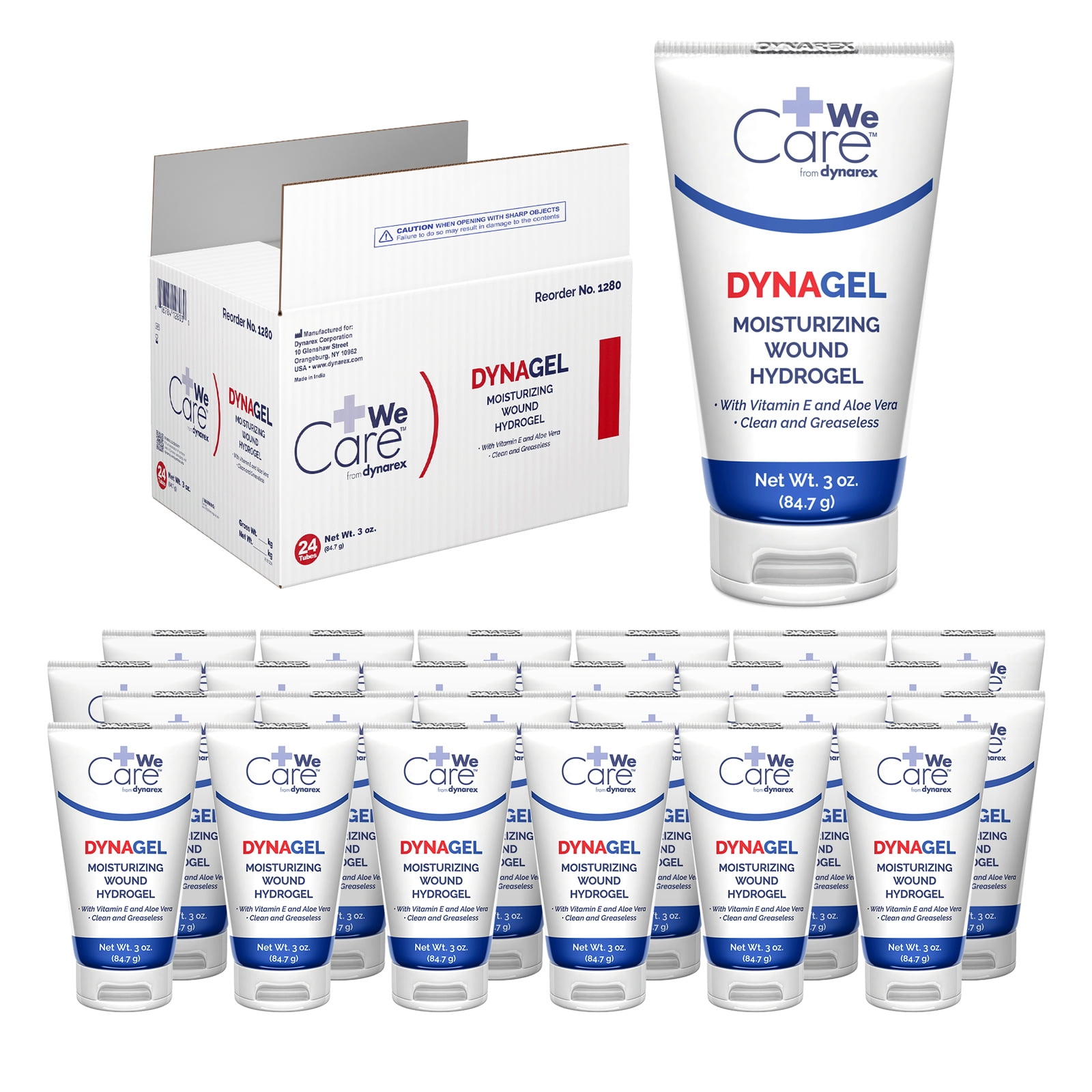 Dynarex DynaGel Moisturizing Hydrogel for Wounds - For Cuts, Burns ...